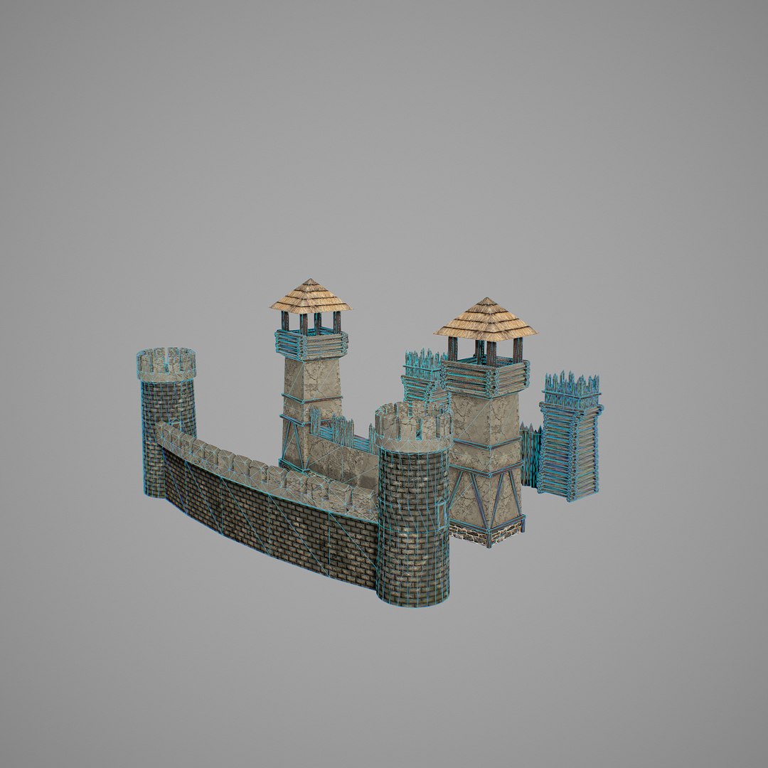Medieval Walls Buildings 3D Model - TurboSquid 1260874