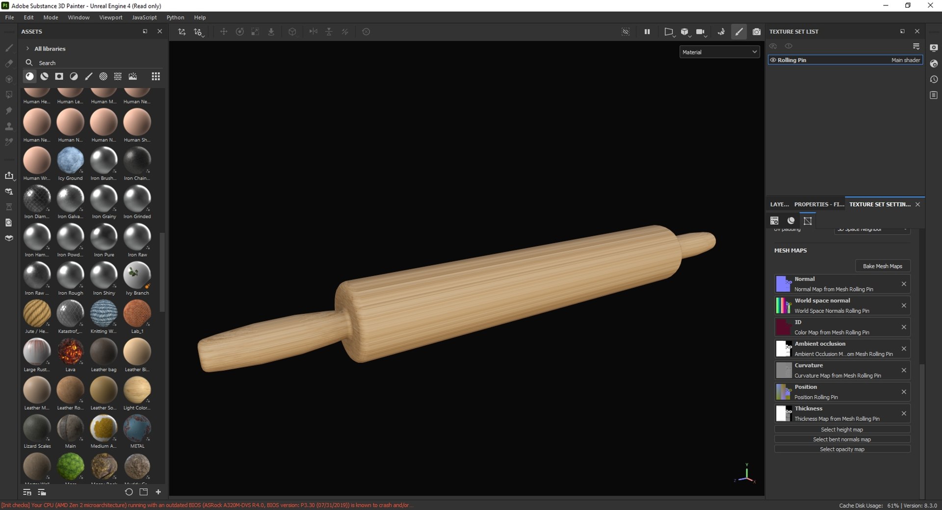 3D Rolling Pin Model - TurboSquid 2150079