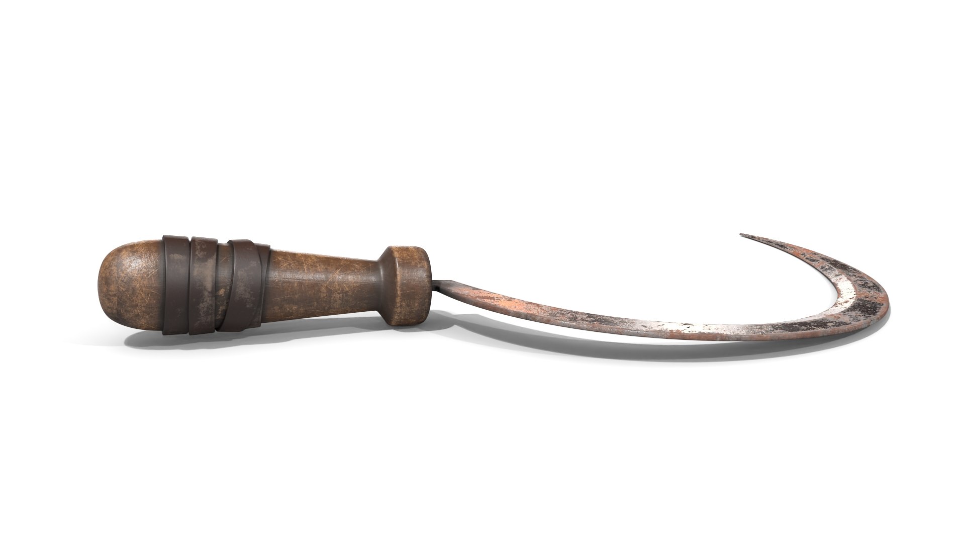 3D Old Rusty Sickle Model - TurboSquid 1752358