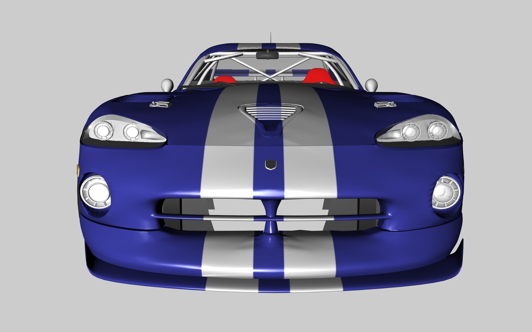 3d Blue Dodge Viper Gts