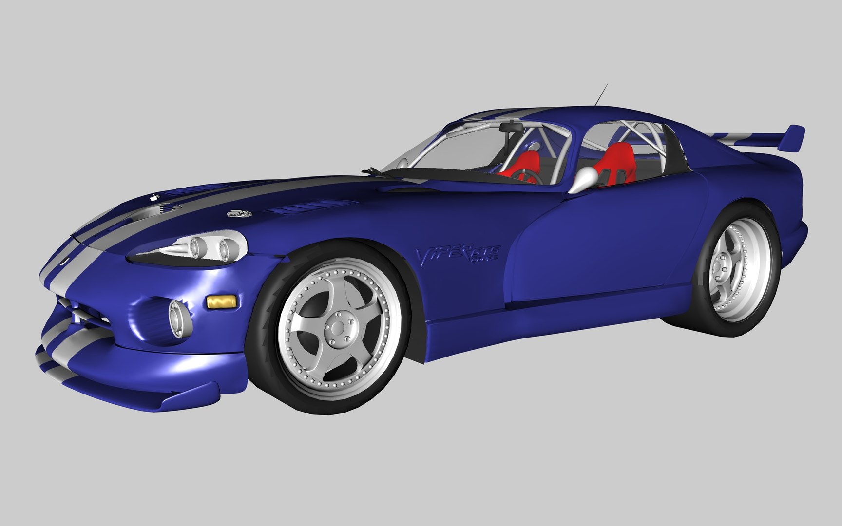 3d Blue Dodge Viper Gts