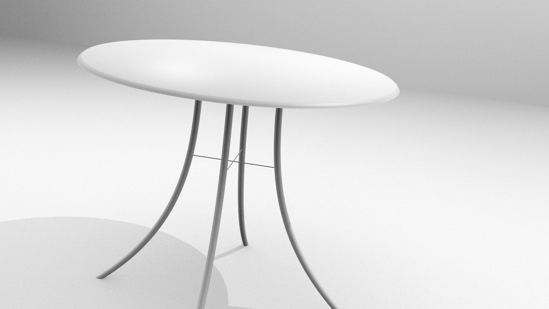 Table Curved Legs 3ds Free