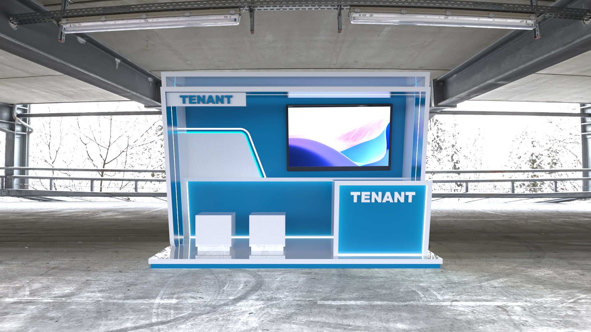 Exhibition Booth Stand Stall Trade Show 3D Model 3x2 3D Model 3D Model ...