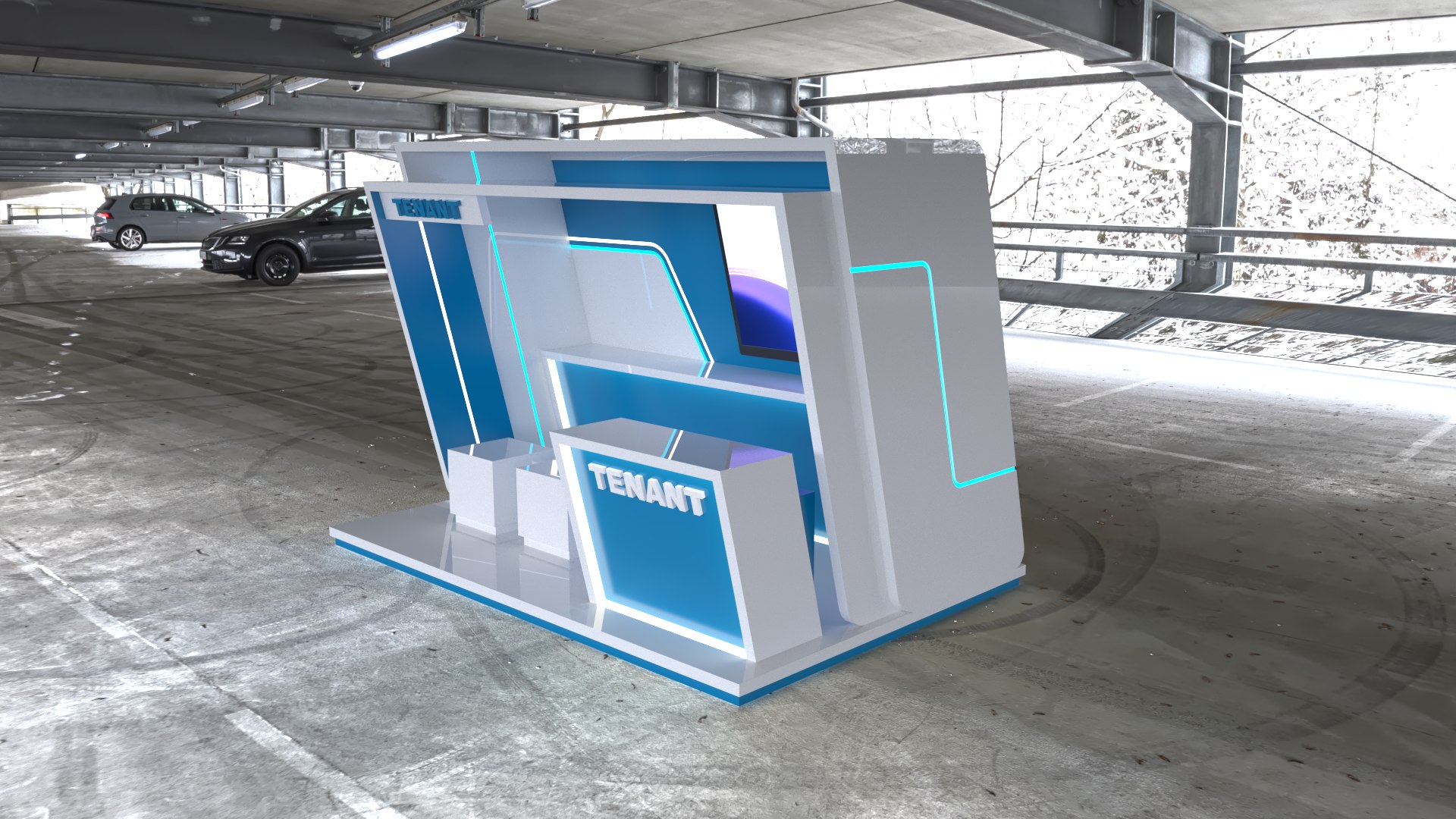 Exhibition Booth Stand Stall Trade Show 3D Model 3x2 3D Model 3D Model ...