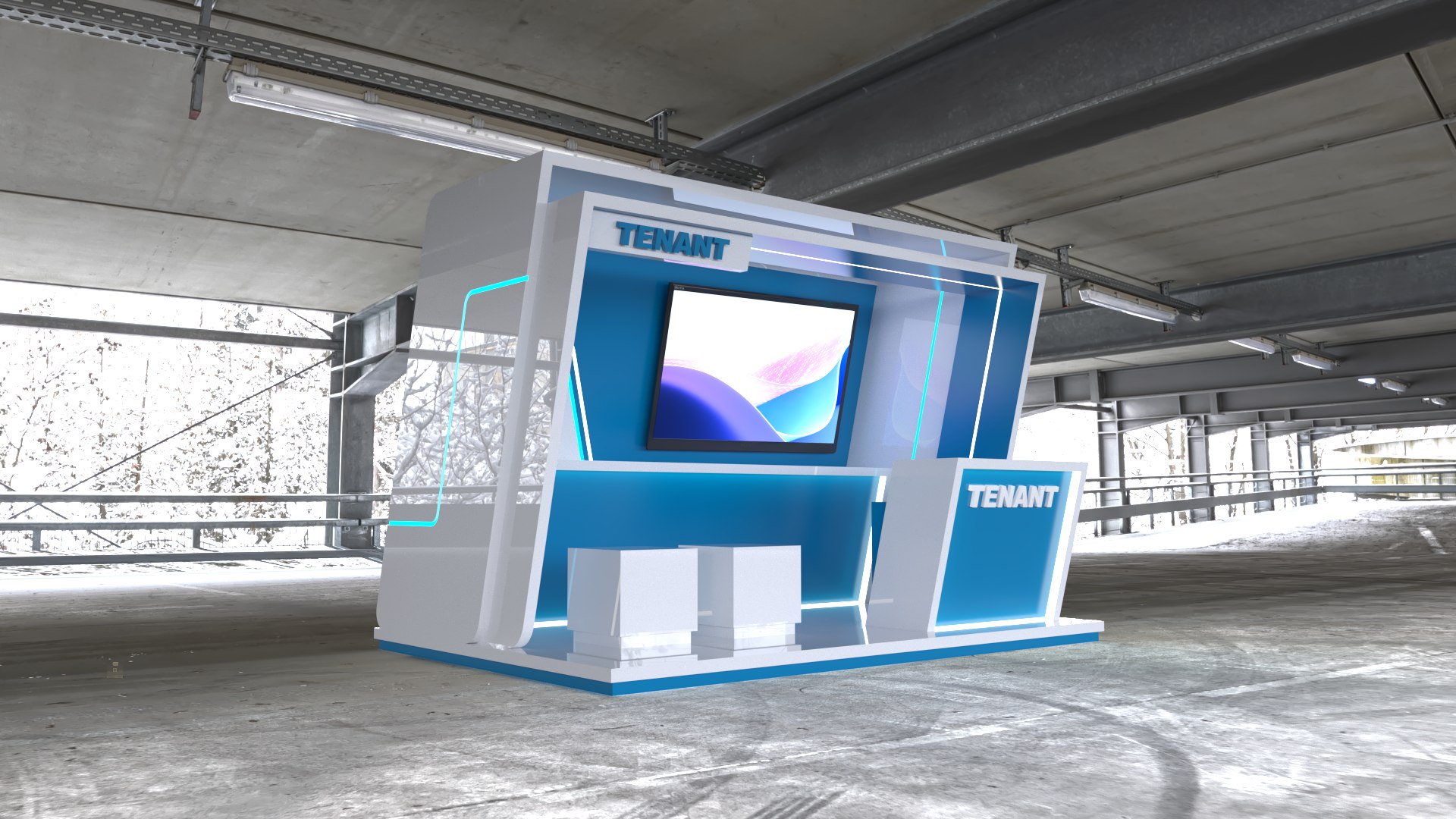 Exhibition Booth Stand Stall Trade Show 3D Model 3x2 3D Model 3D Model ...