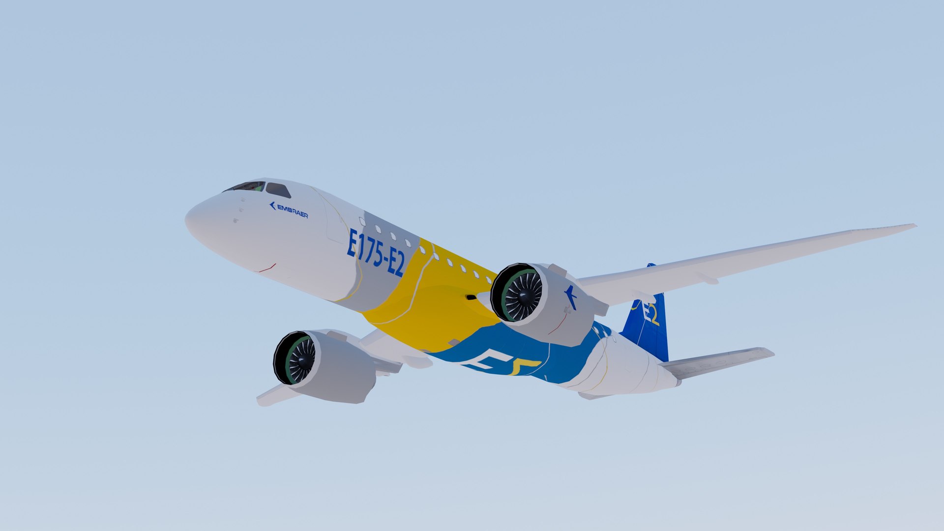 3D E-jet E175 Color - TurboSquid 1574532