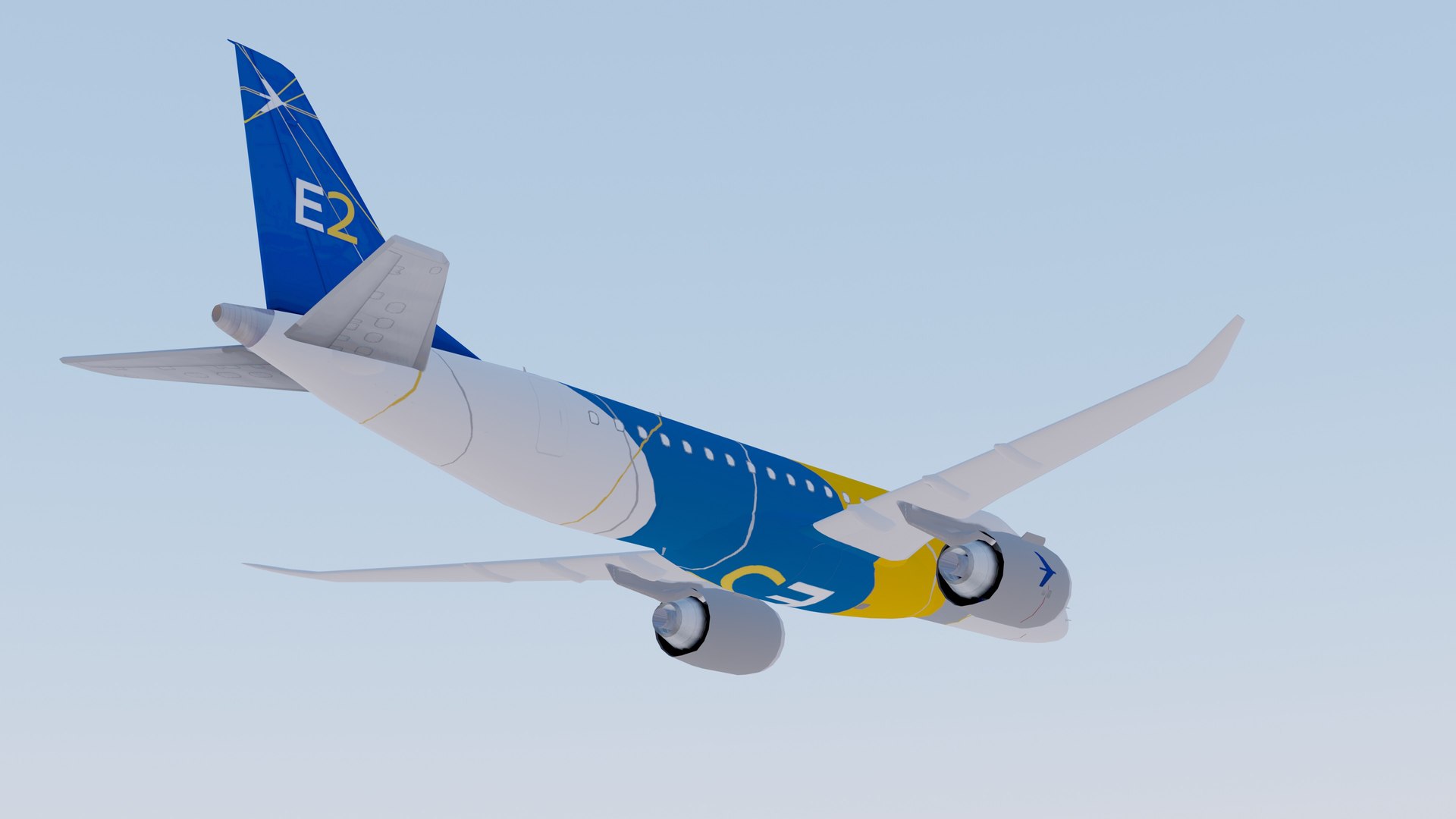 3D E-jet E175 Color - TurboSquid 1574532