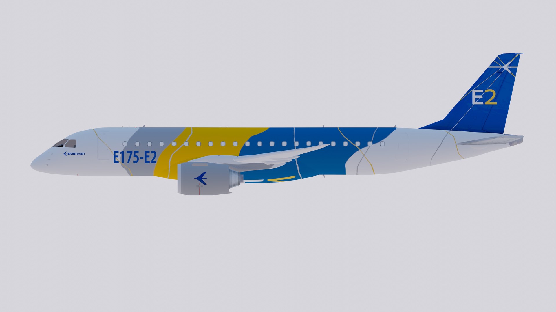 3D E-jet E175 Color - TurboSquid 1574532
