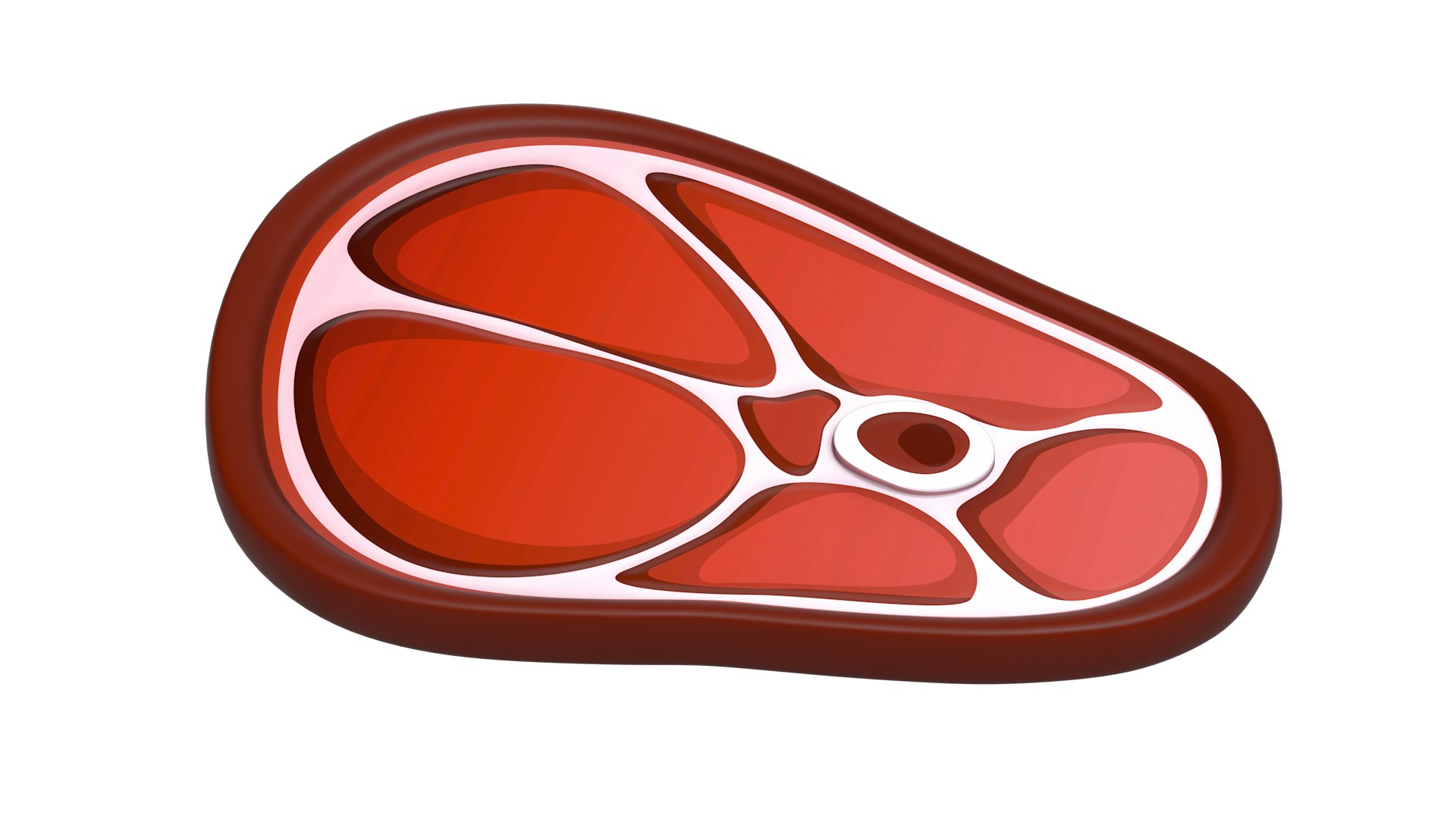 Cartoon Meat 3D Model - TurboSquid 2081319