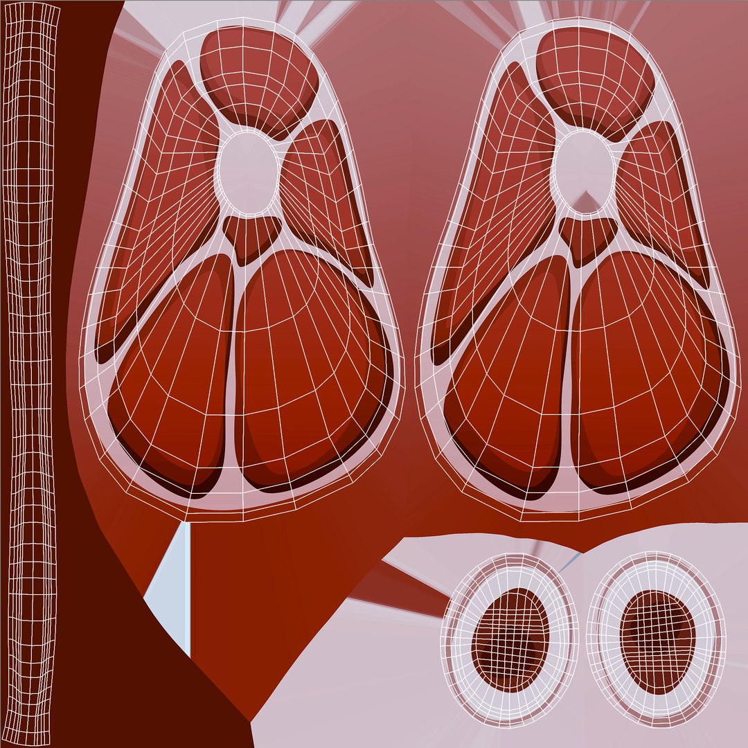 Cartoon Meat 3D Model - TurboSquid 2081319