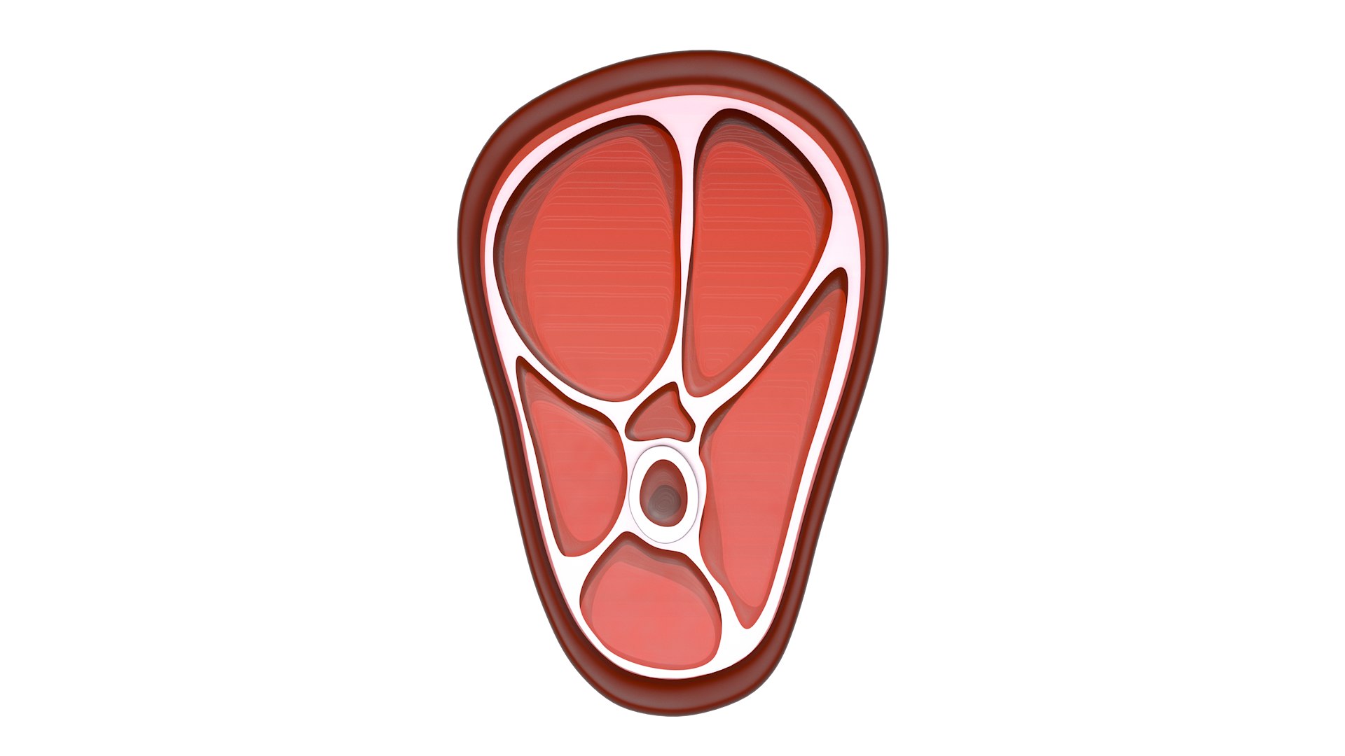 Cartoon Meat 3D Model - TurboSquid 2081319