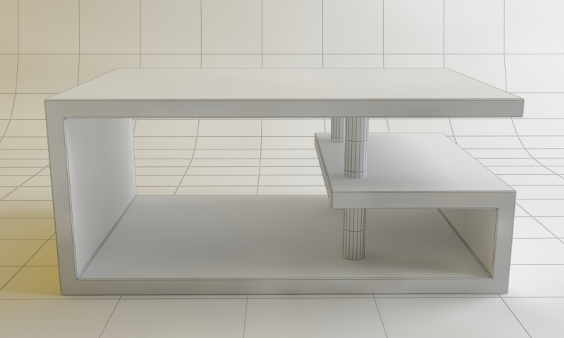 free modern table 3d model