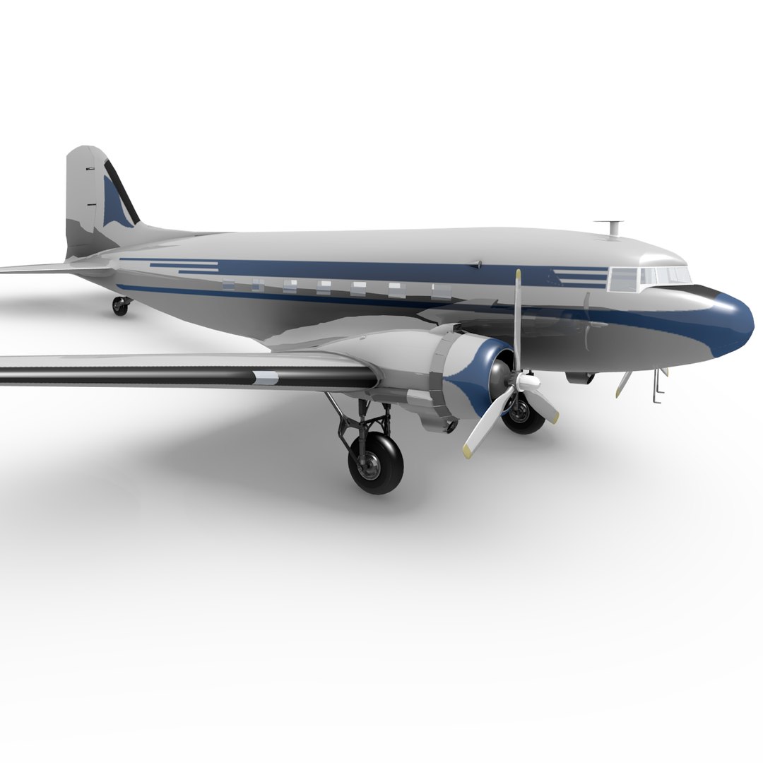 Dc-3 Plane 3d Model