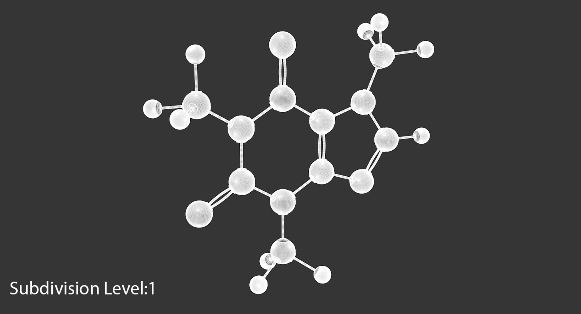 Caffeine Molecule 3D Model - TurboSquid 1418267