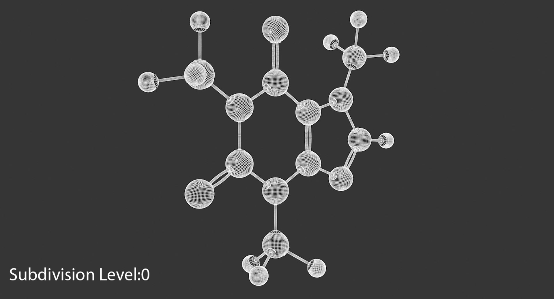 Caffeine Molecule 3D Model - TurboSquid 1418267