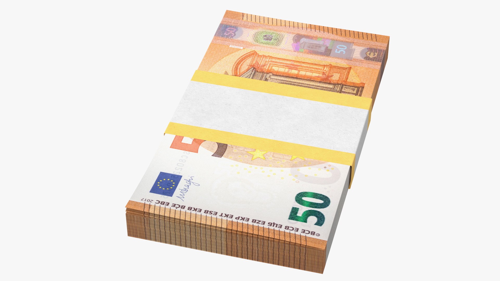 Stack Money 50 Euro 3D - TurboSquid 2146528