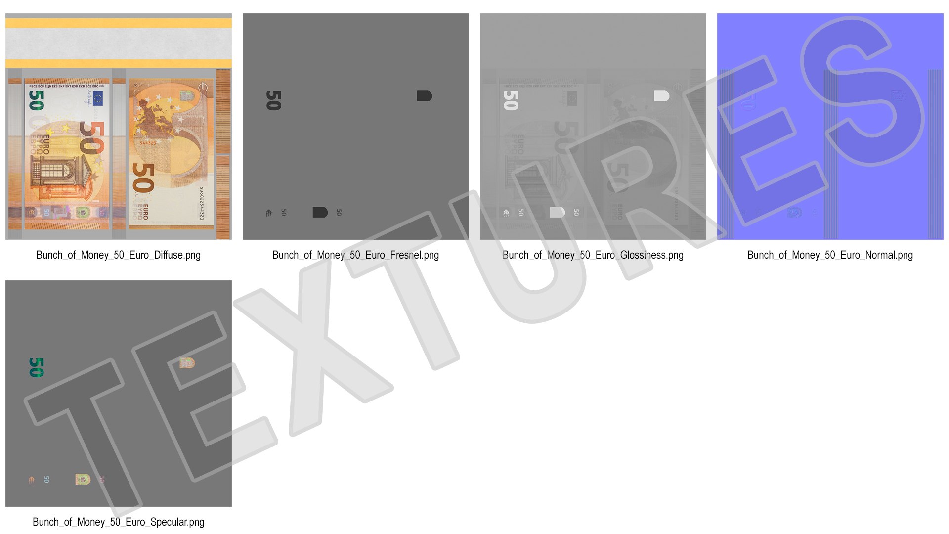 Stack Money 50 Euro 3D - TurboSquid 2146528