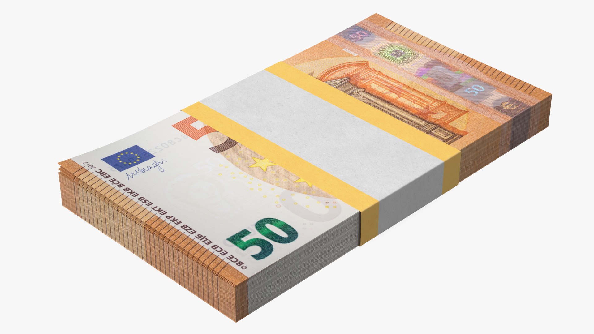 Stack Money 50 Euro 3D - TurboSquid 2146528