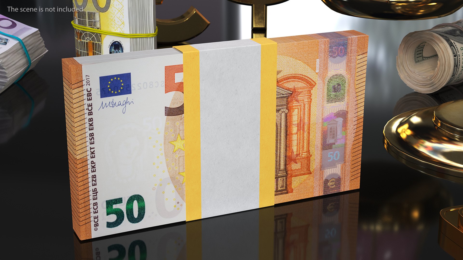 Stack Money 50 Euro 3D - TurboSquid 2146528