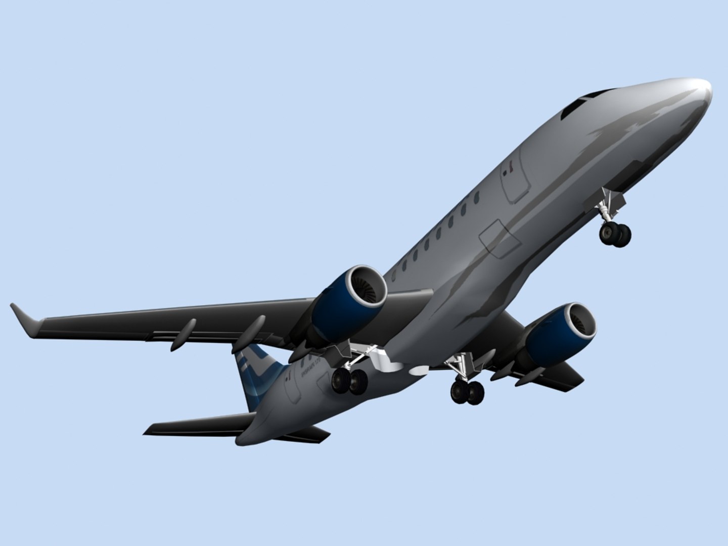 3d Model Embraer 170 Finnair Plane
