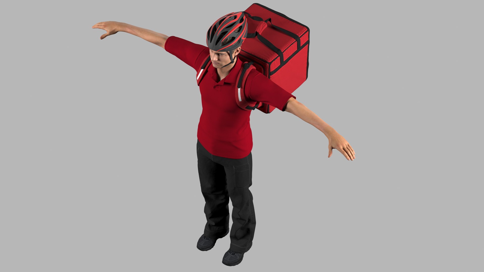 Delivery Bicycle Rider 3D Model - TurboSquid 2039879