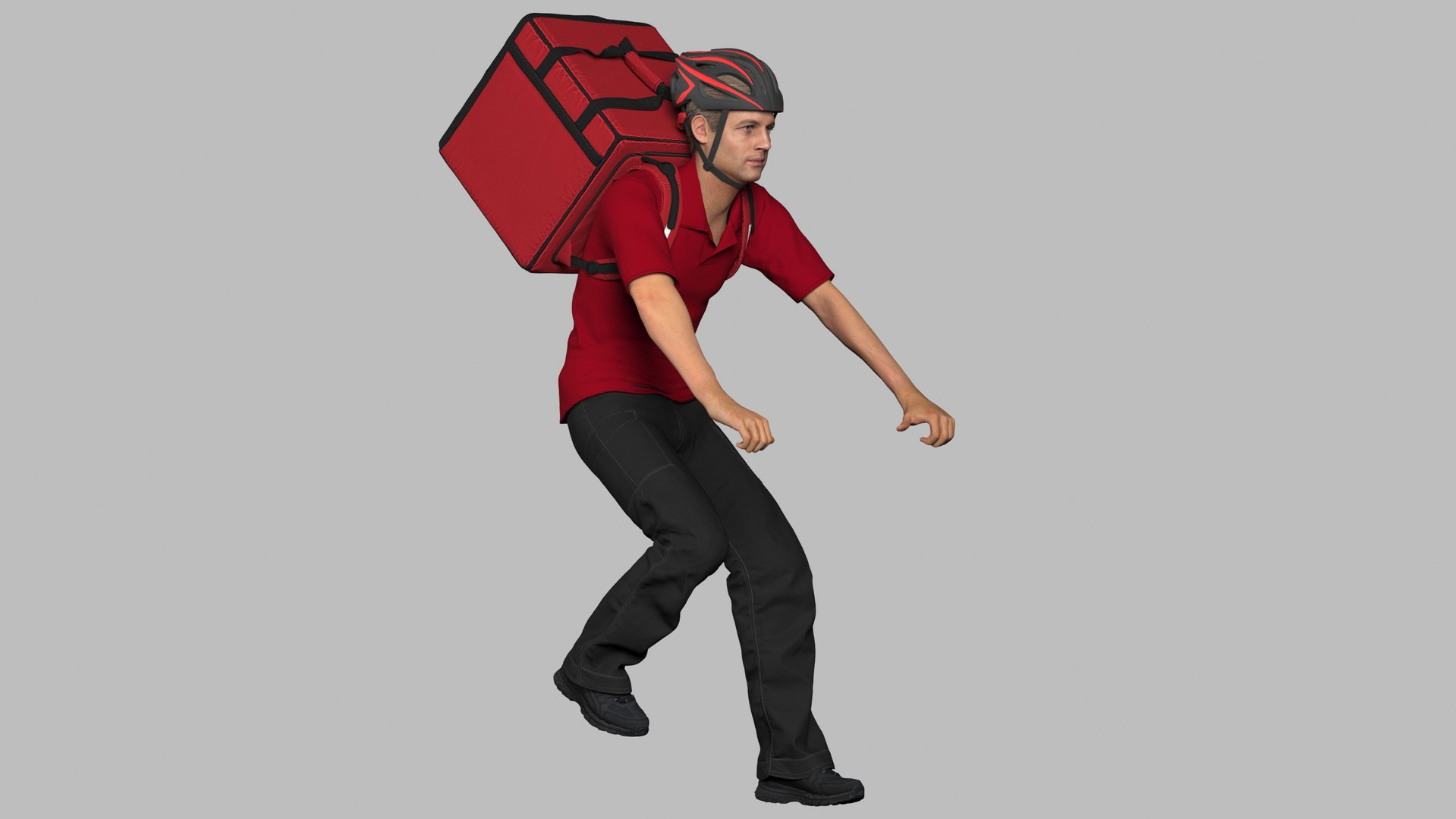 Delivery Bicycle Rider 3D Model - TurboSquid 2039879