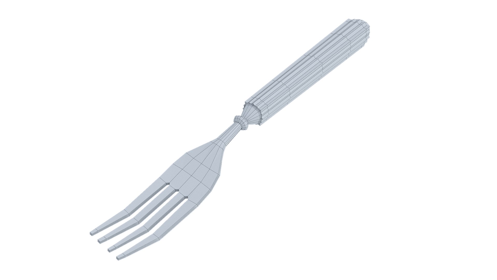 Fork With White Handle 3D - TurboSquid 1947421