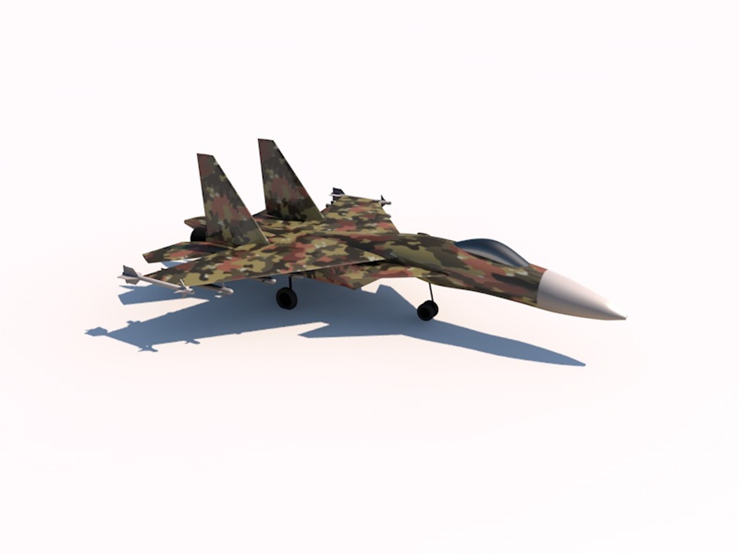 3dsmax Sukhoi Su-37 Flanker