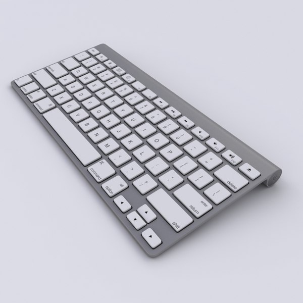 apple wireless keyboard 3d model