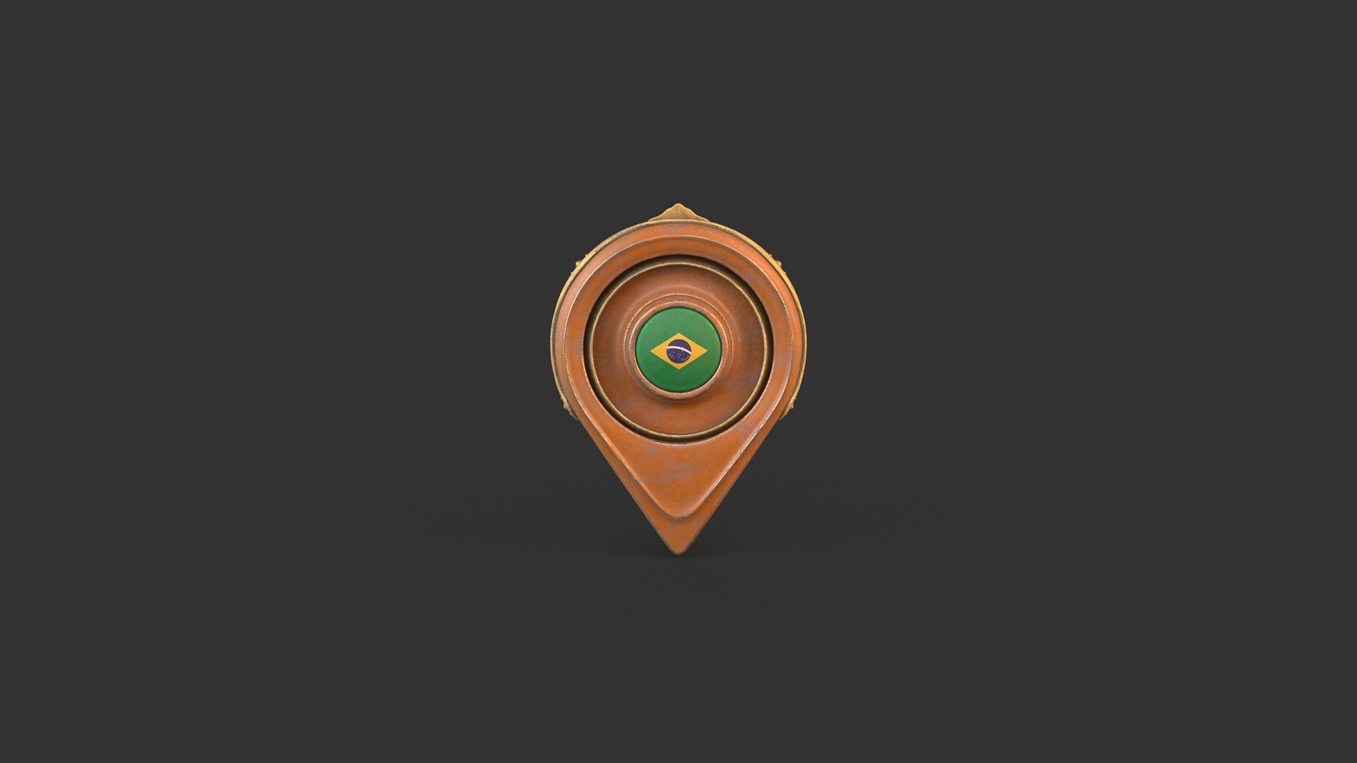 Brazil Flag Icon 3D Model - TurboSquid 2063055