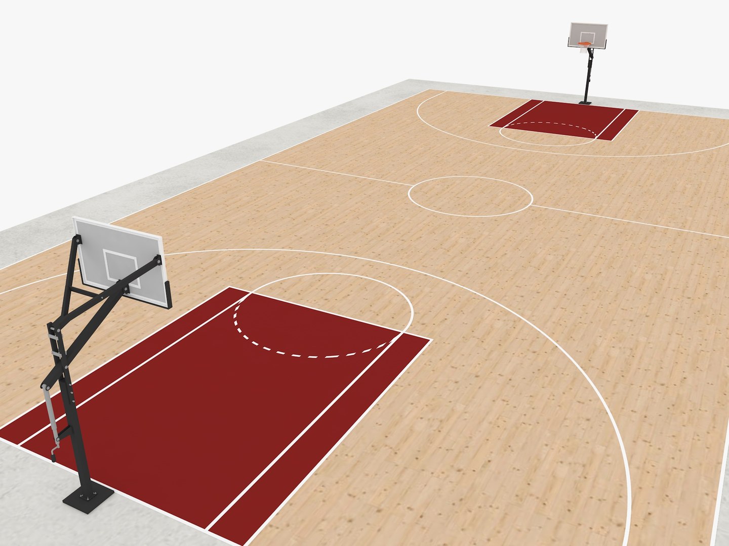 Basketball Court Model - TurboSquid 2353272