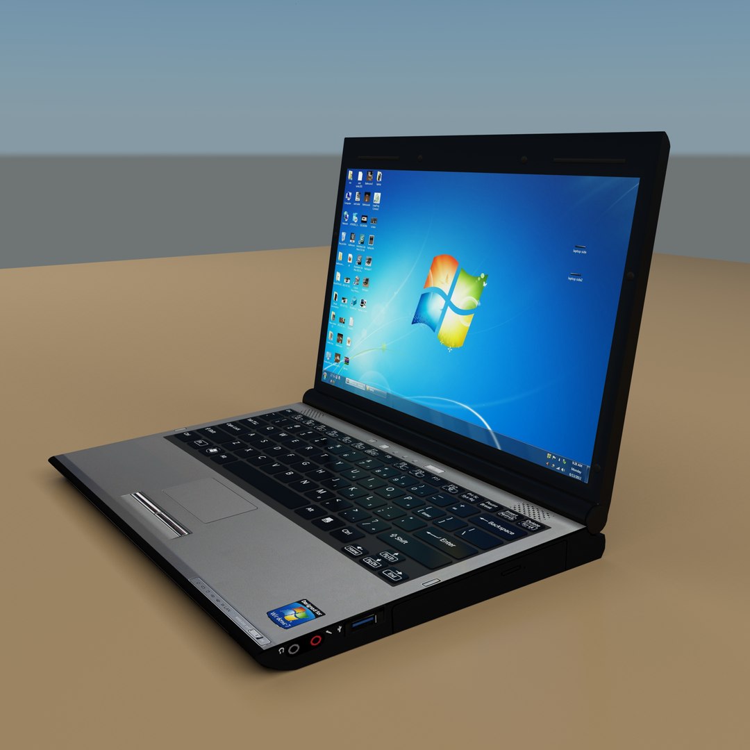 3d Laptop Computer Model