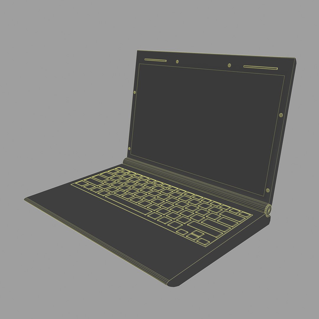 3d Laptop Computer Model