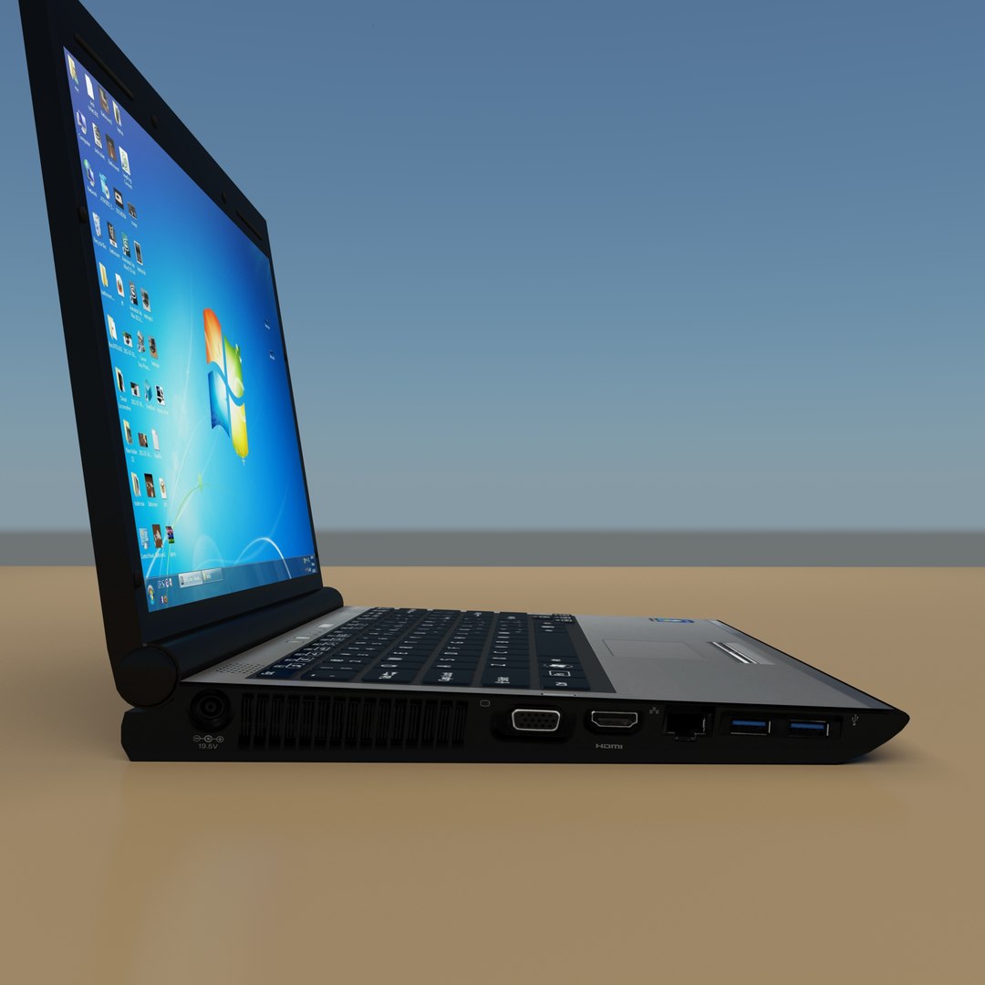 3d Laptop Computer Model