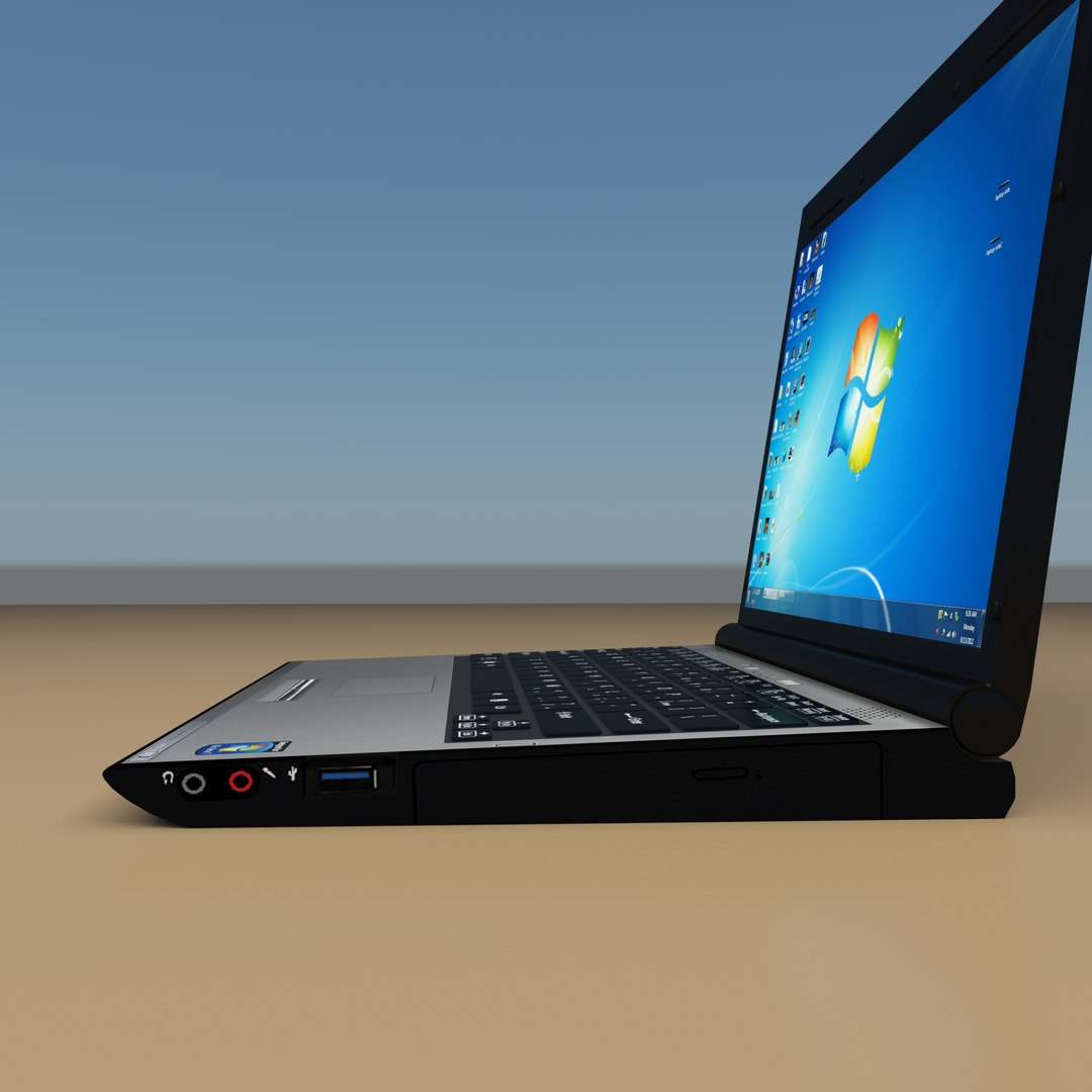 3d Laptop Computer Model