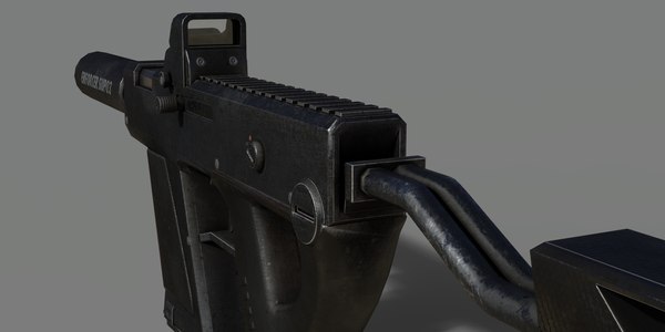 Submachine gun 3D - TurboSquid 1460089