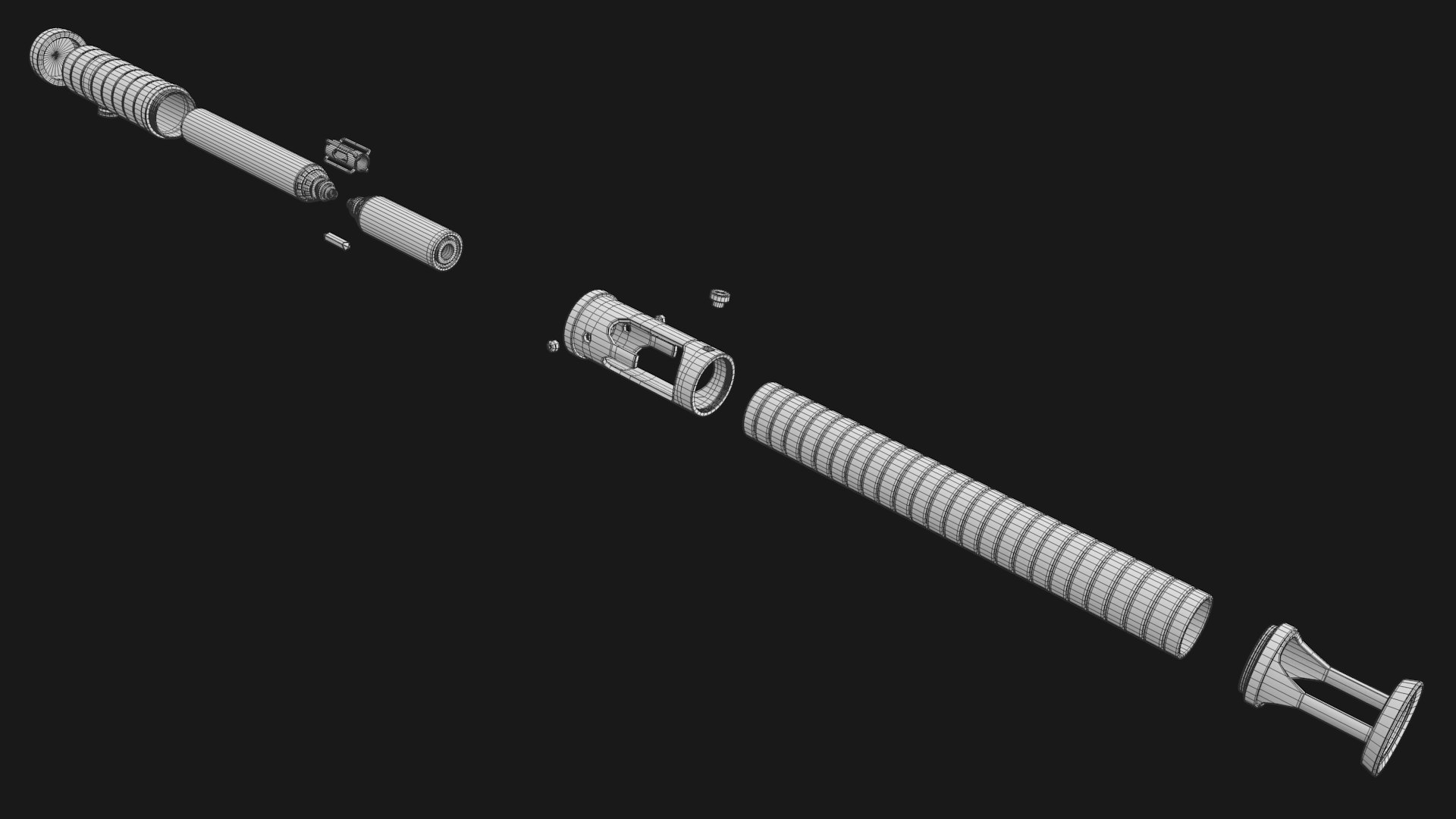 3d Jedi Quinlan Vos S Lightsaber Model