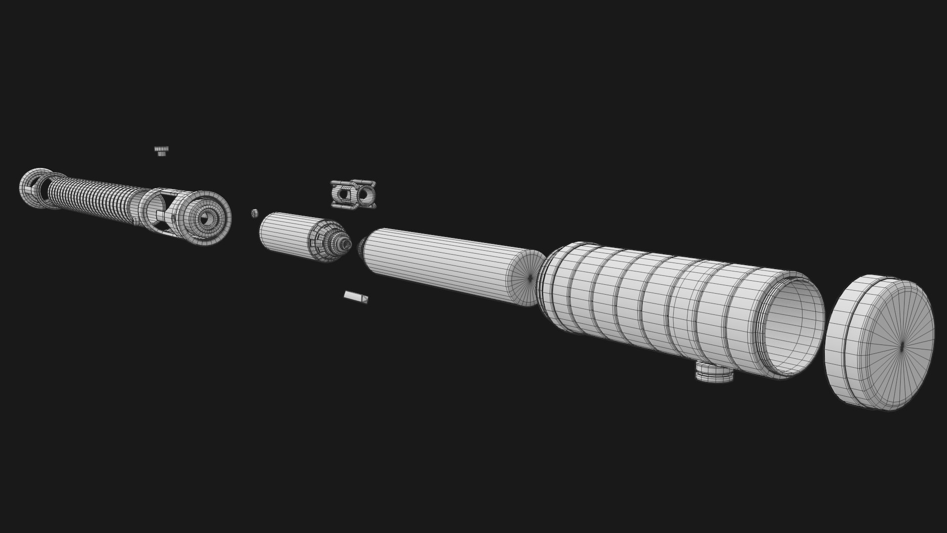 3d Jedi Quinlan Vos S Lightsaber Model