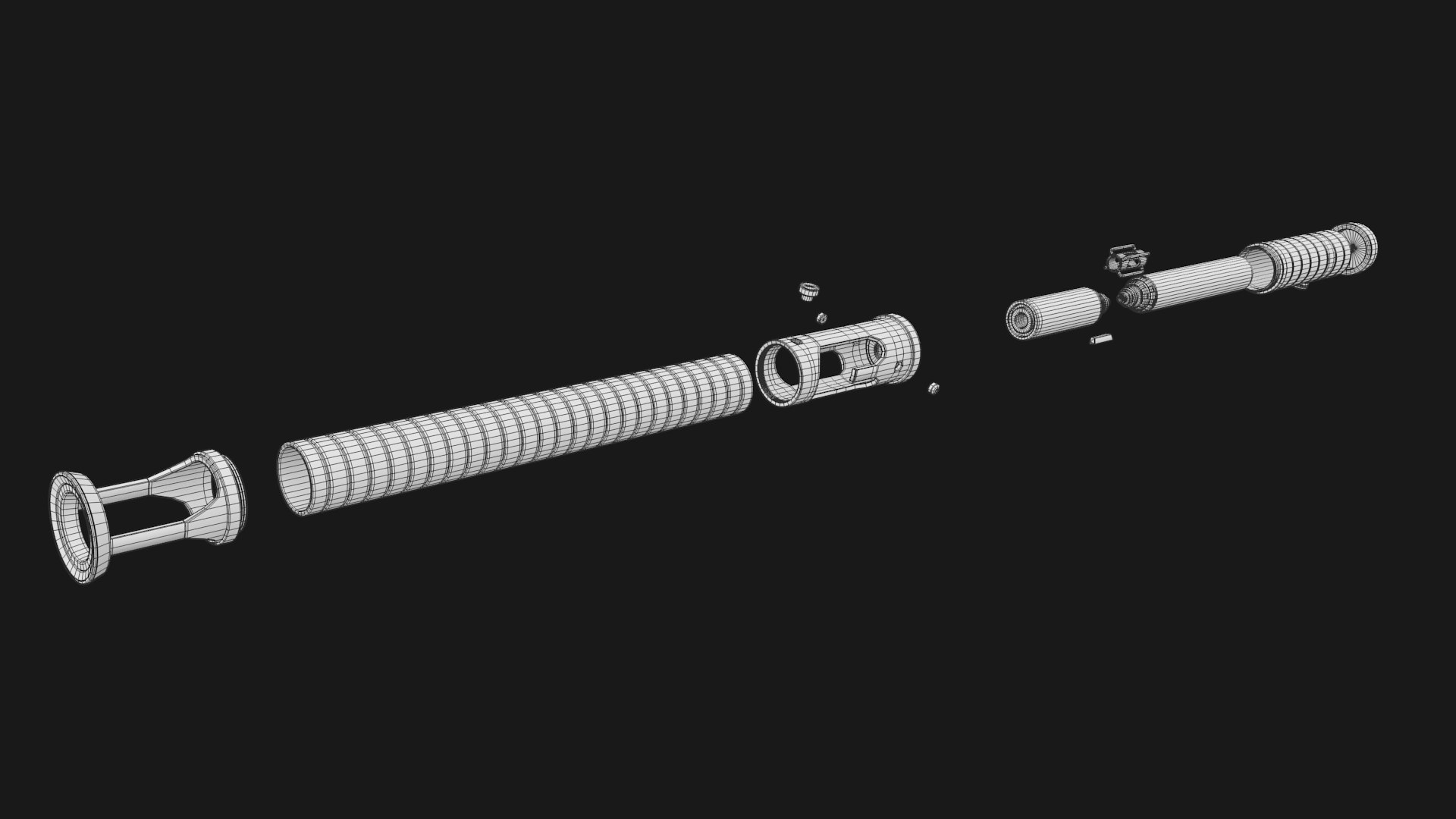 3d Jedi Quinlan Vos S Lightsaber Model