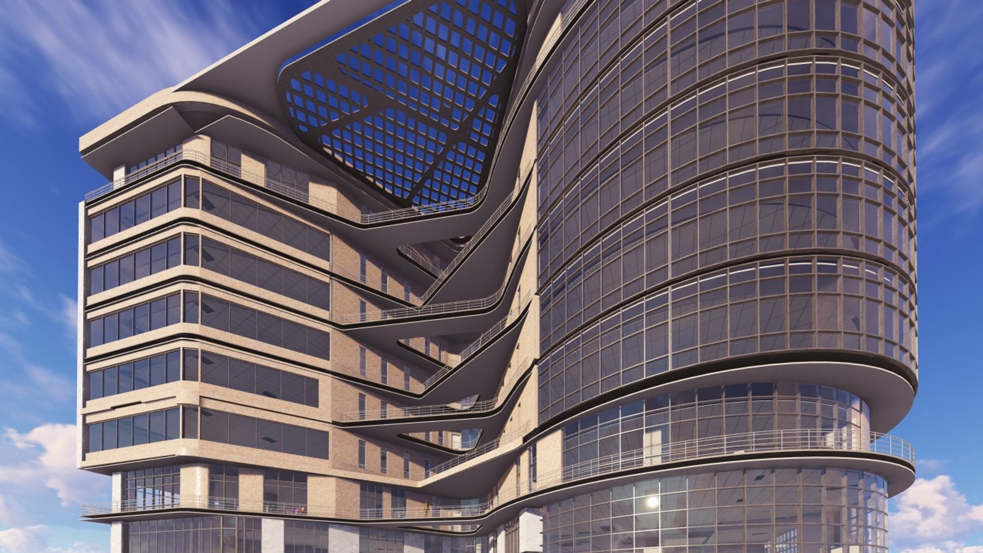 OFFICE BUILDING REVIT MODEL3D模型 - TurboSquid 2093240