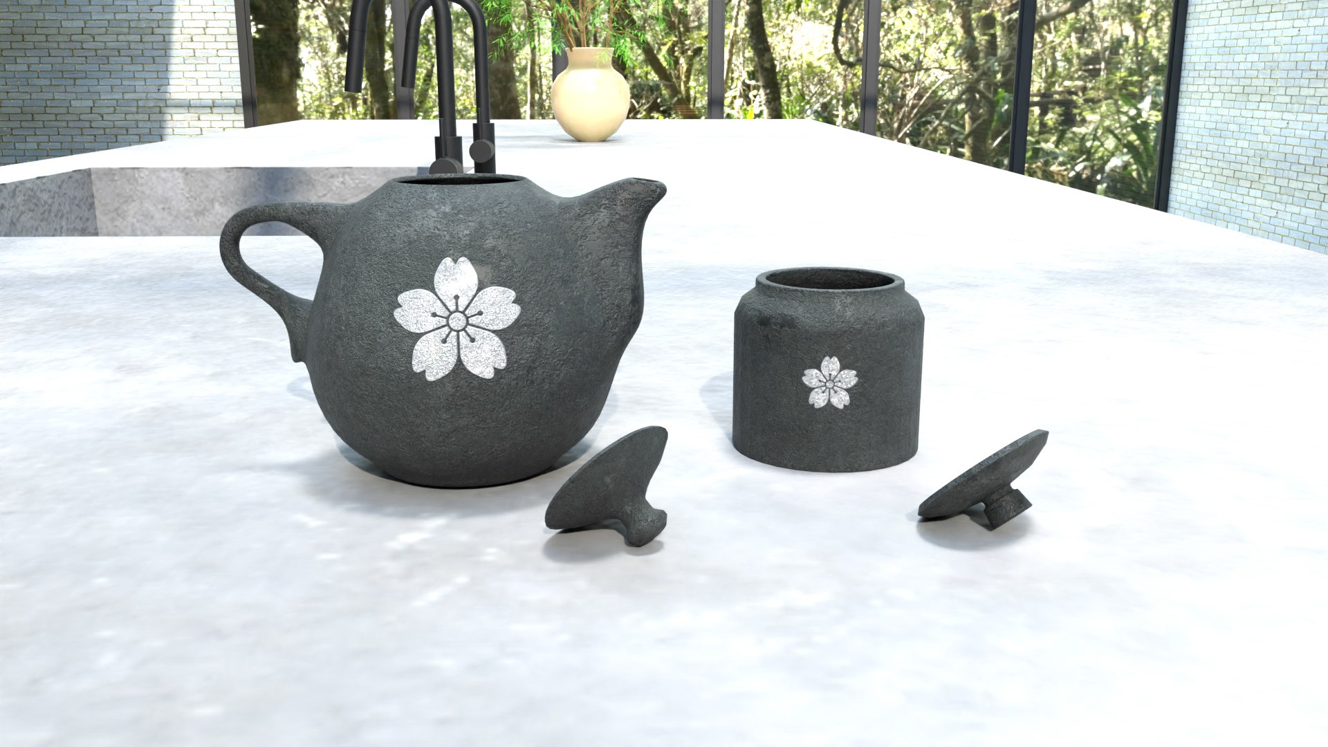 3D Low-Poly Chinese Teapot Collection - TurboSquid 2135776