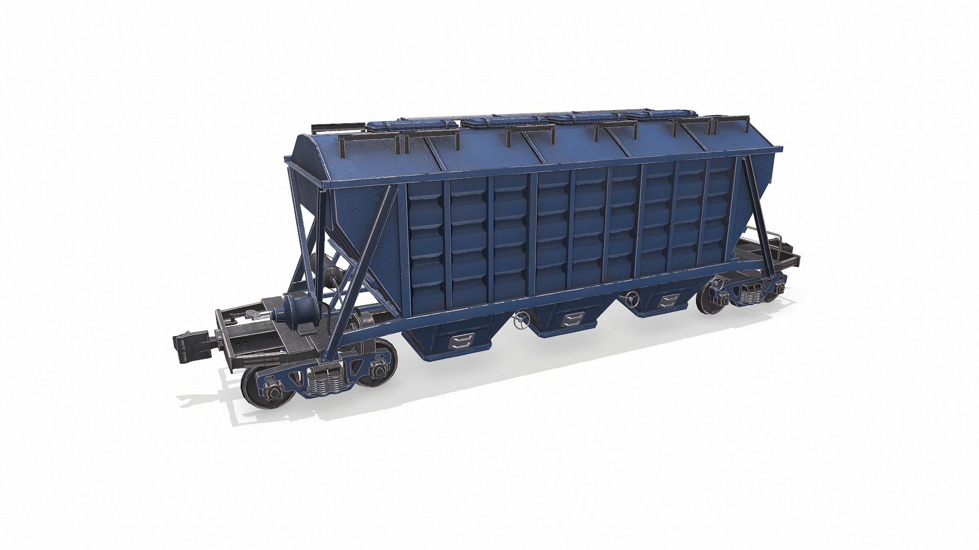 3D Old Hopper Wagon Low-poly PBR - TurboSquid 2457448