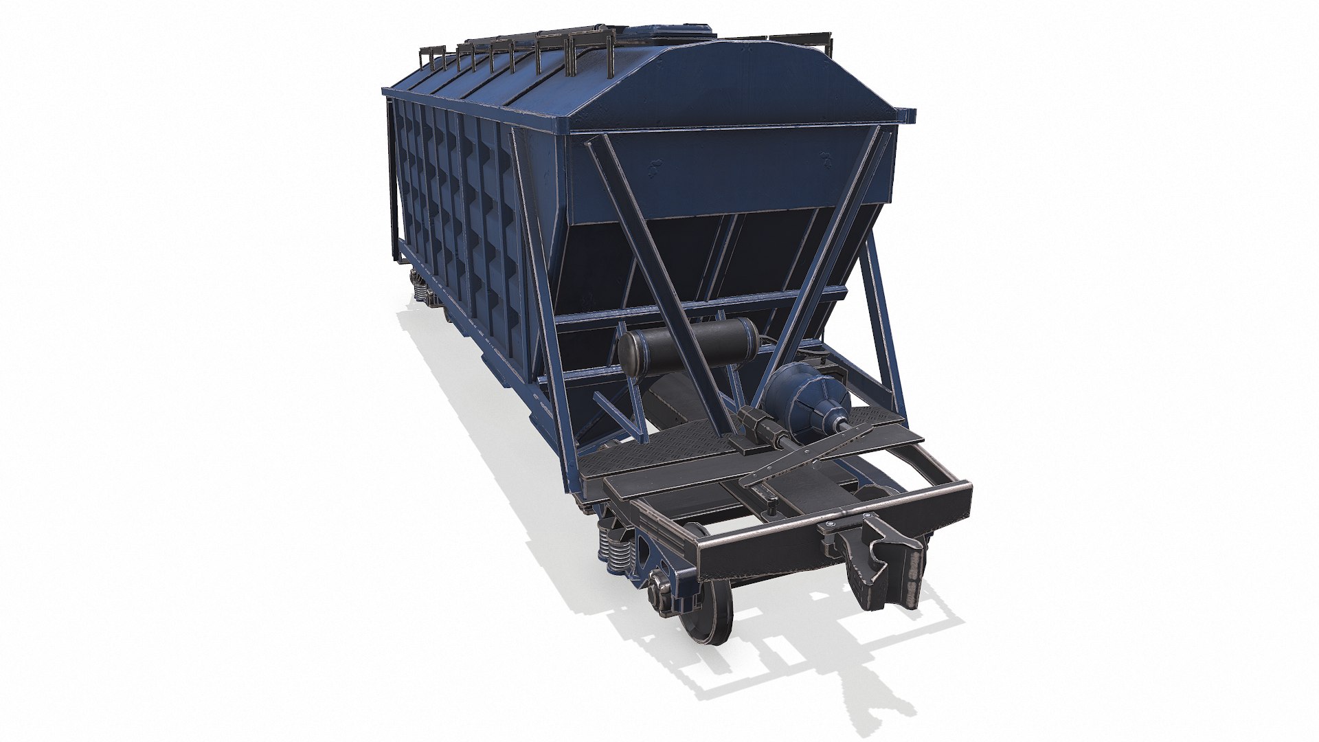 3D Old Hopper Wagon Low-poly PBR - TurboSquid 2457448