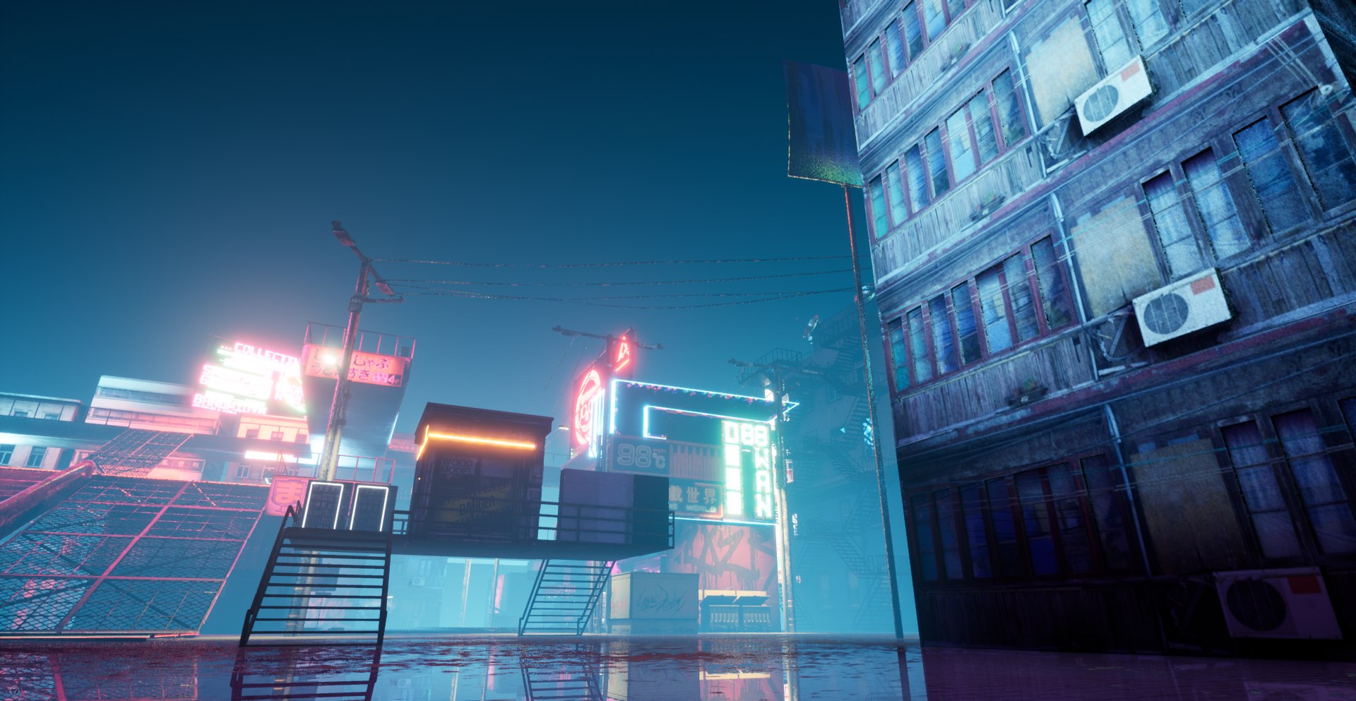 Cyberpunk Street Scene 3D model - TurboSquid 1809852