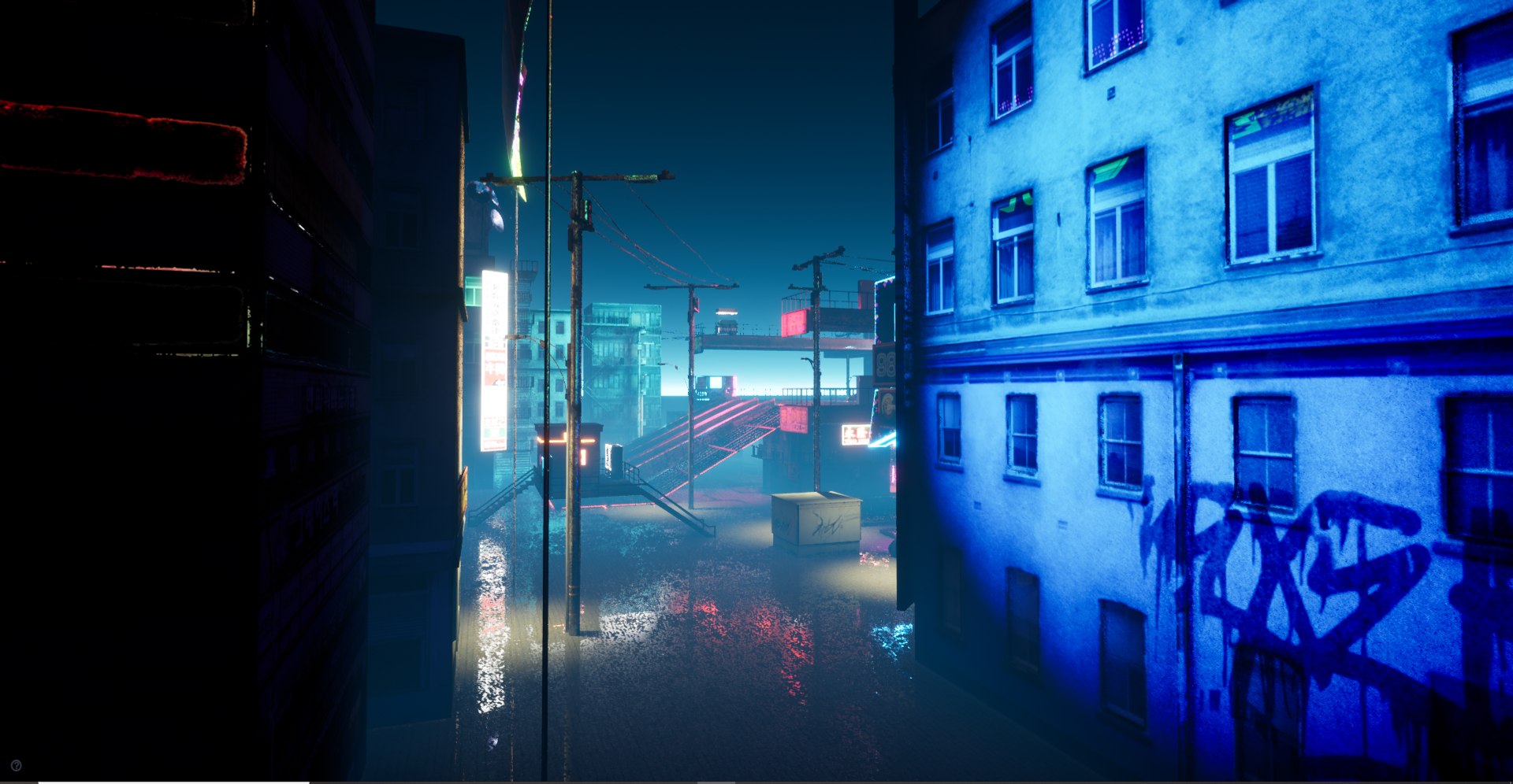 Cyberpunk Street Scene 3D model - TurboSquid 1809852
