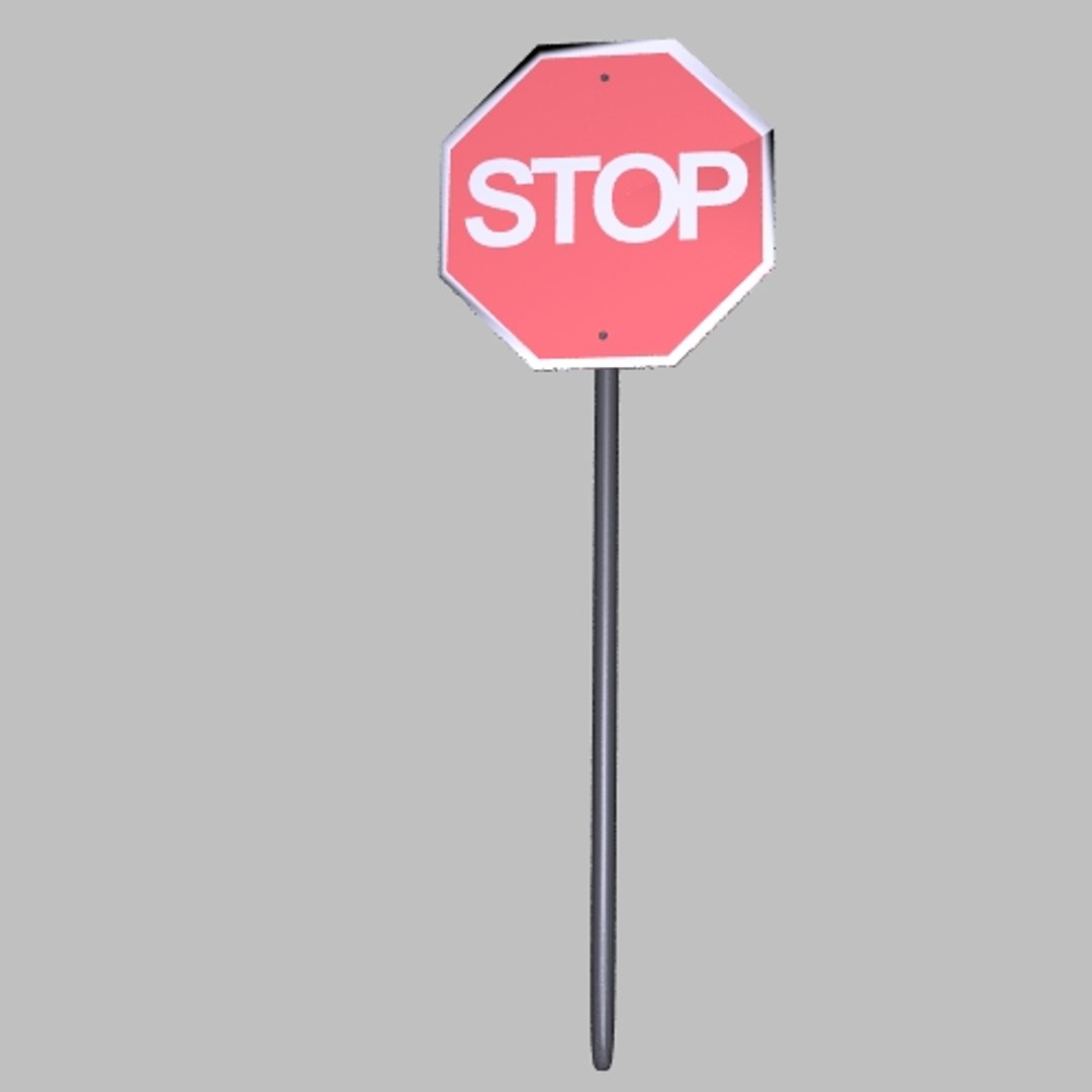 3ds Max Stop Sign