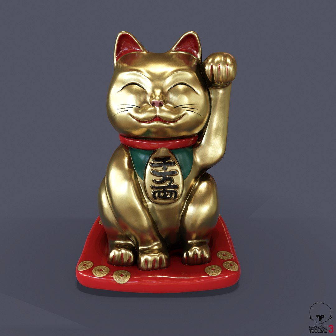3D Maneki Neko Statue Pbr - TurboSquid 1384272