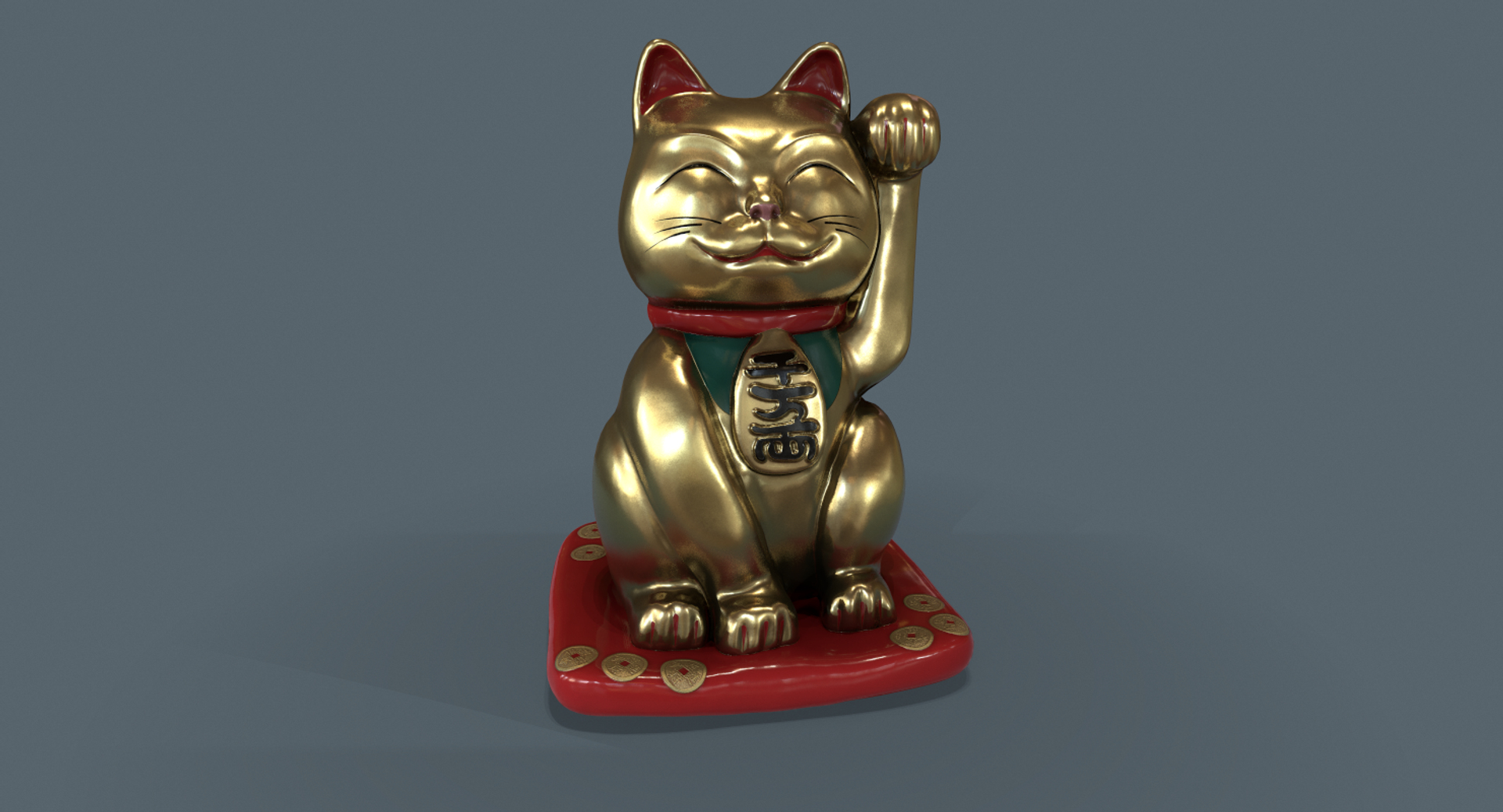 3D Maneki Neko Statue Pbr - TurboSquid 1384272