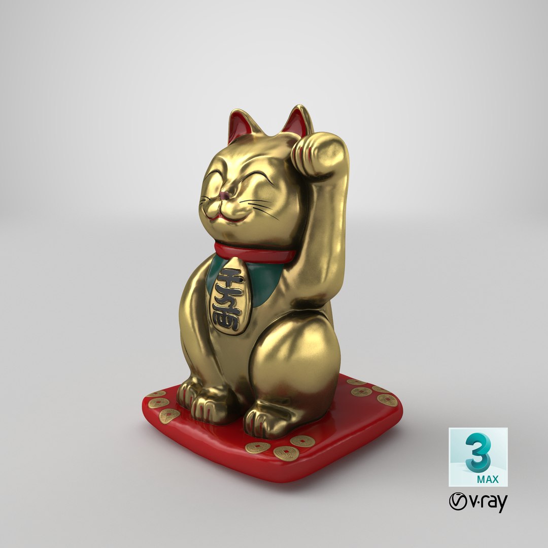3D Maneki Neko Statue Pbr - TurboSquid 1384272