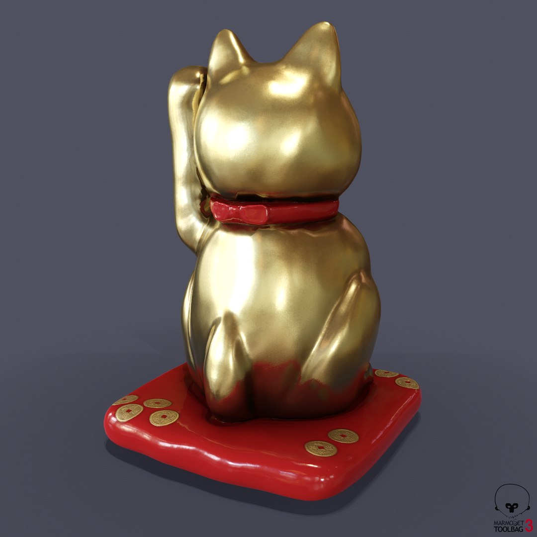 3D Maneki Neko Statue Pbr - TurboSquid 1384272